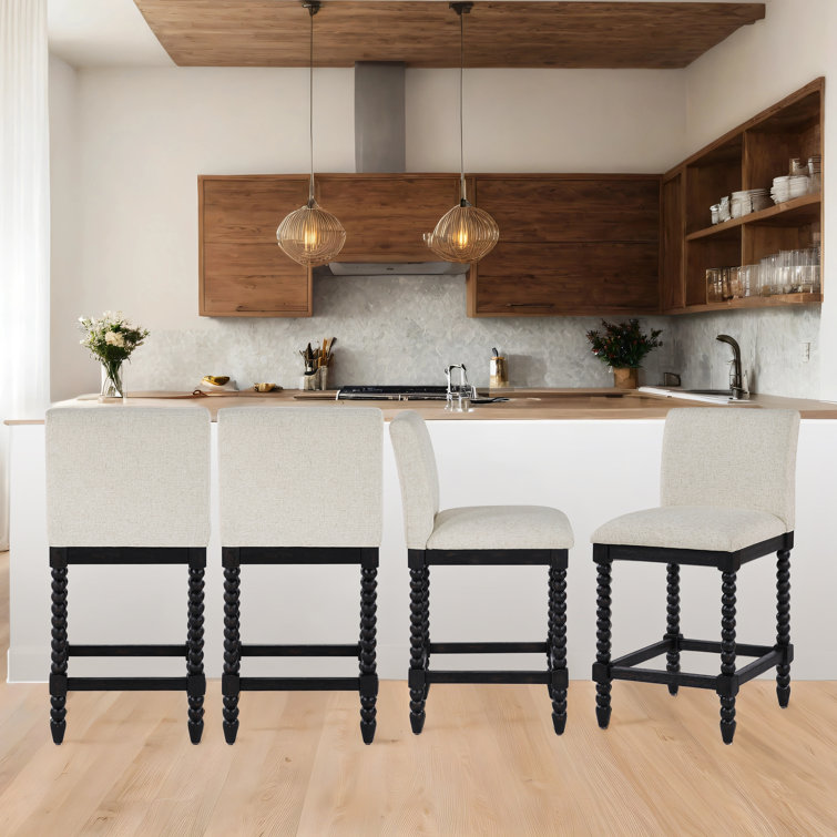 Canora Grey Tamami 26" High Modern Farmhouse Turned Leg Beaded Counter ...