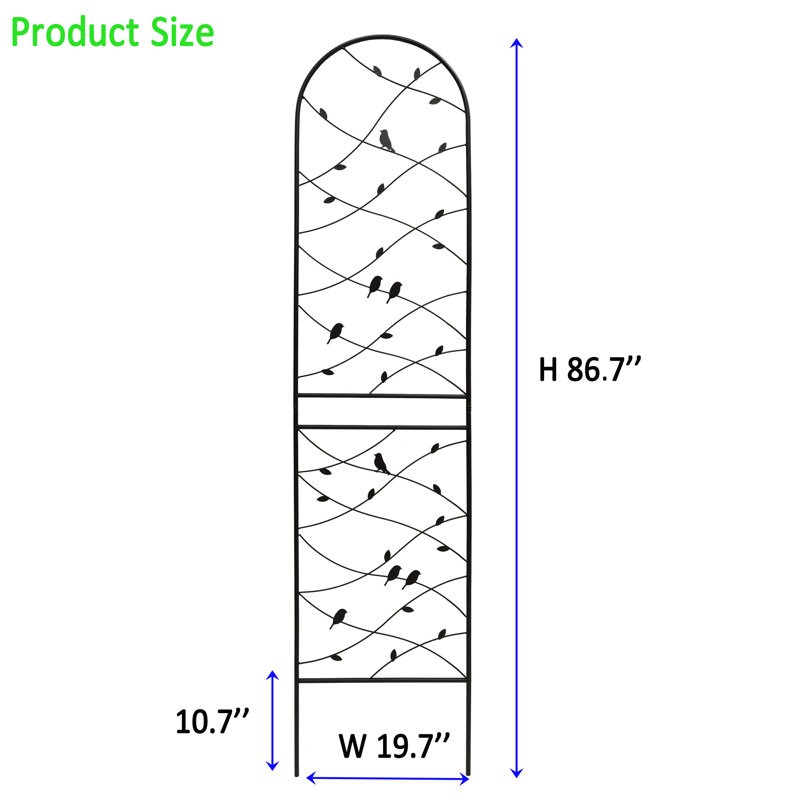 Red Barrel Studio Rustproof Metal Garden Trellis, For Rose , Outdoor ...
