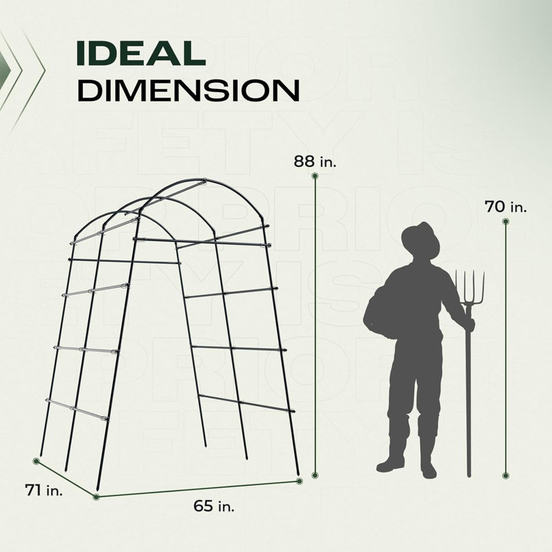 Arlmont & Co. Sohvi 88'' Durable Stainless Steel Garden Arch Trellis ...