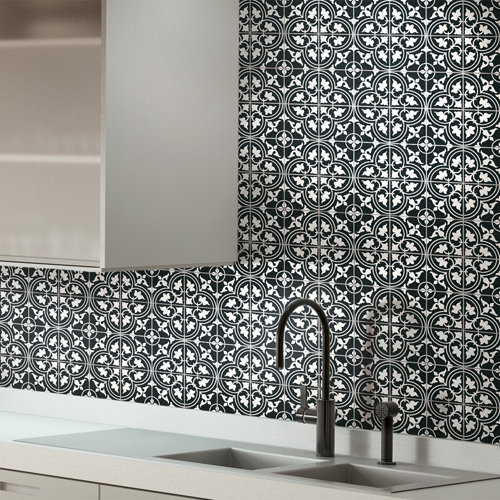 Merola Tile Harmonia 13" x 13" Ceramic Patterned Wall & Floor Tile ...