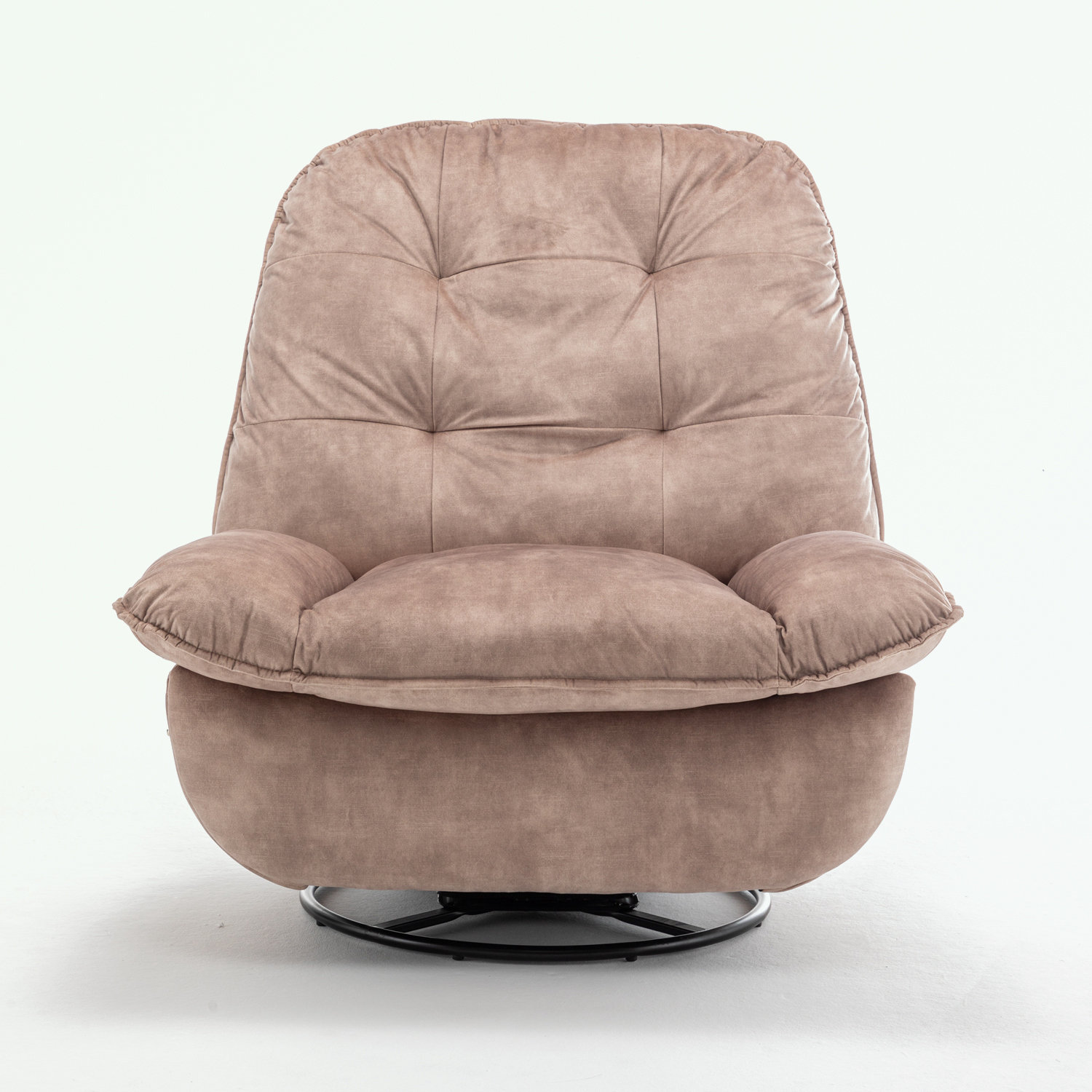 Hokku Designs Modern Rocking Chair with button tufted back and phone ...