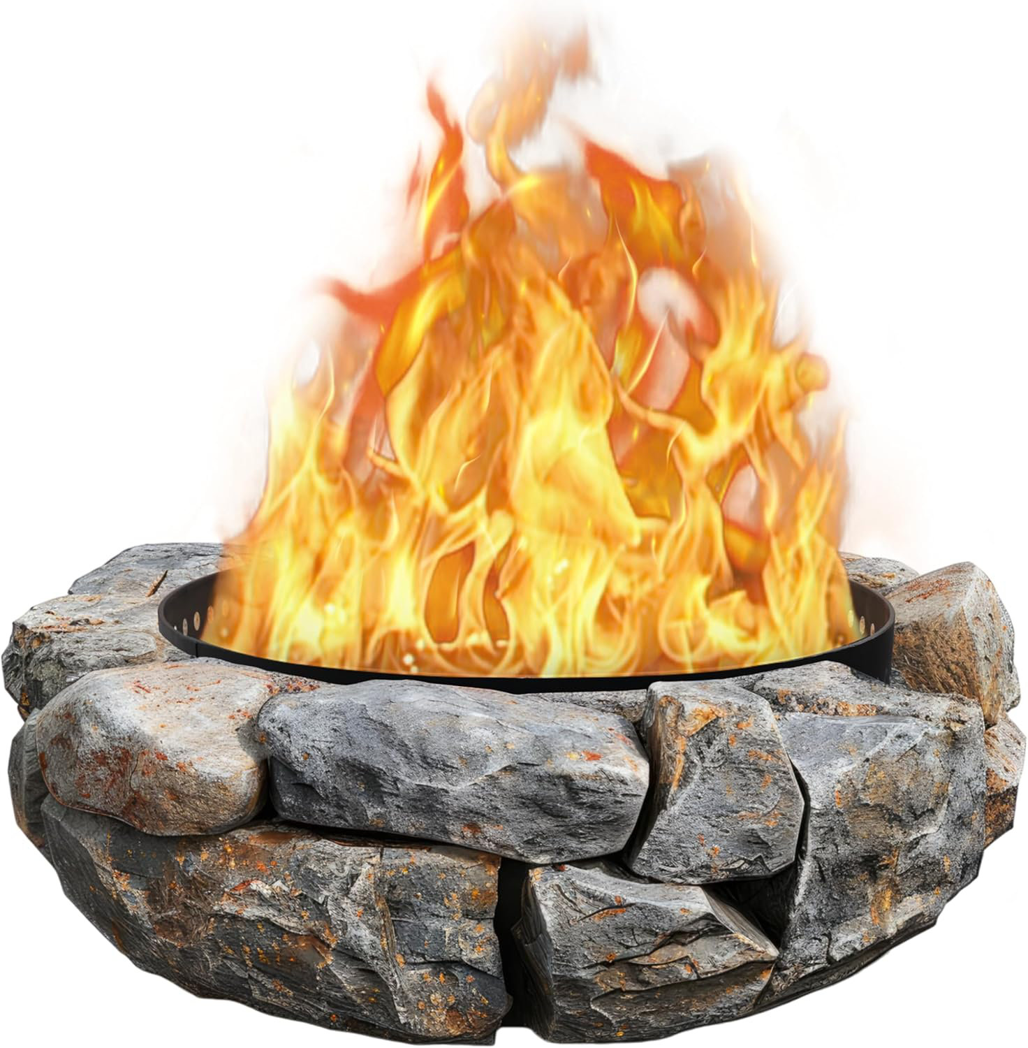 Freeport Park® Kingswood Smokeless Fire Ring Liner - 48" X 12" - Heat ...