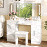Wrought Studio™ 47" W Manufactured Wood Vanity Set with LED Mirror and ...