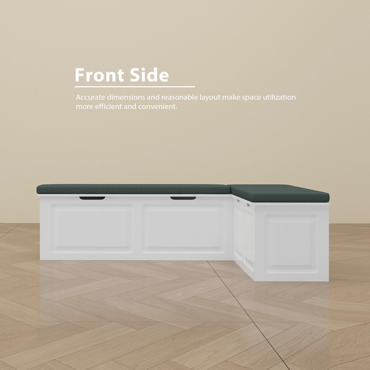 Hokku Designs Entryway L-Shaped Shoe Bench With Storage Space And ...