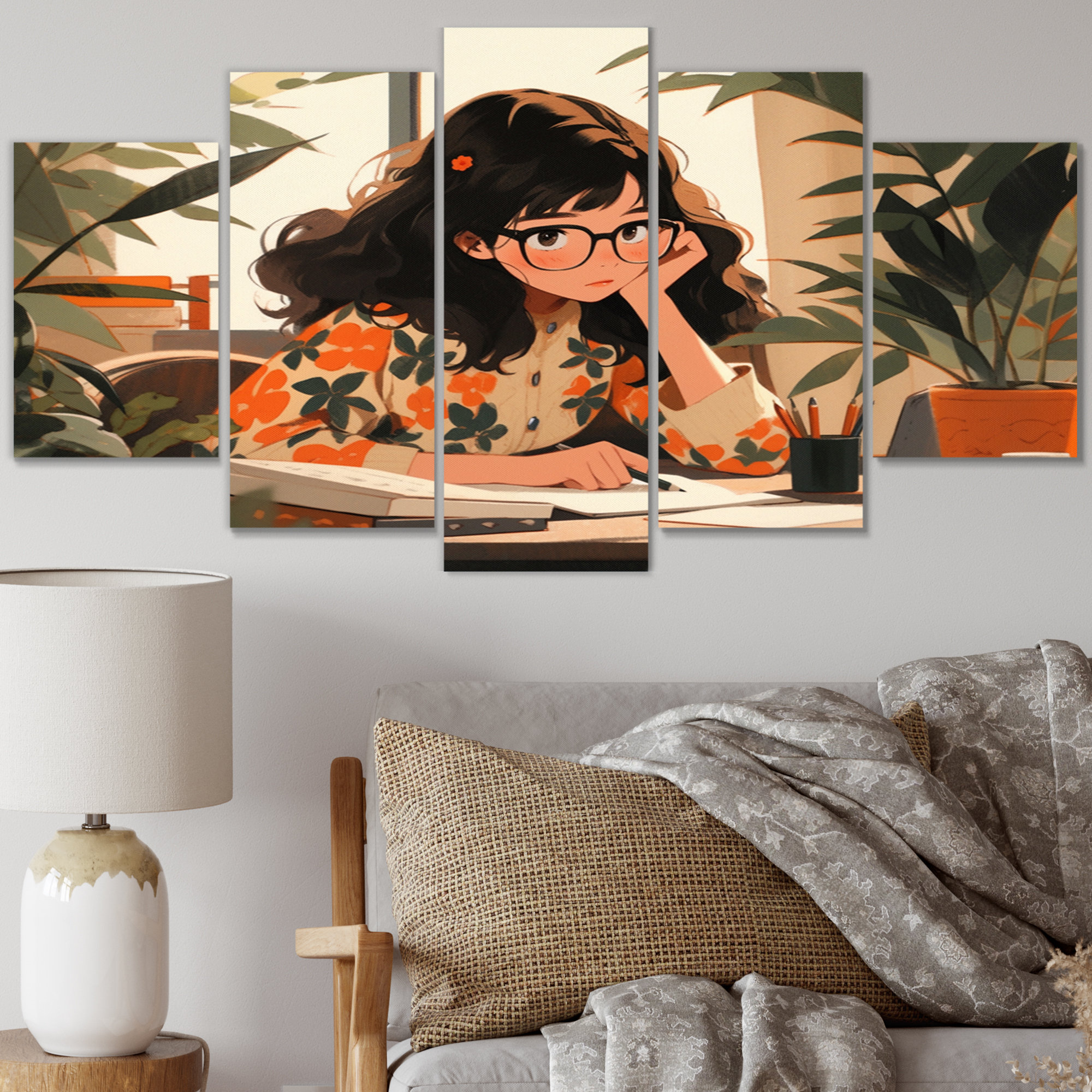 Design Art Female Parody Character IV - Portrait Canvas Wall Art - 5 ...
