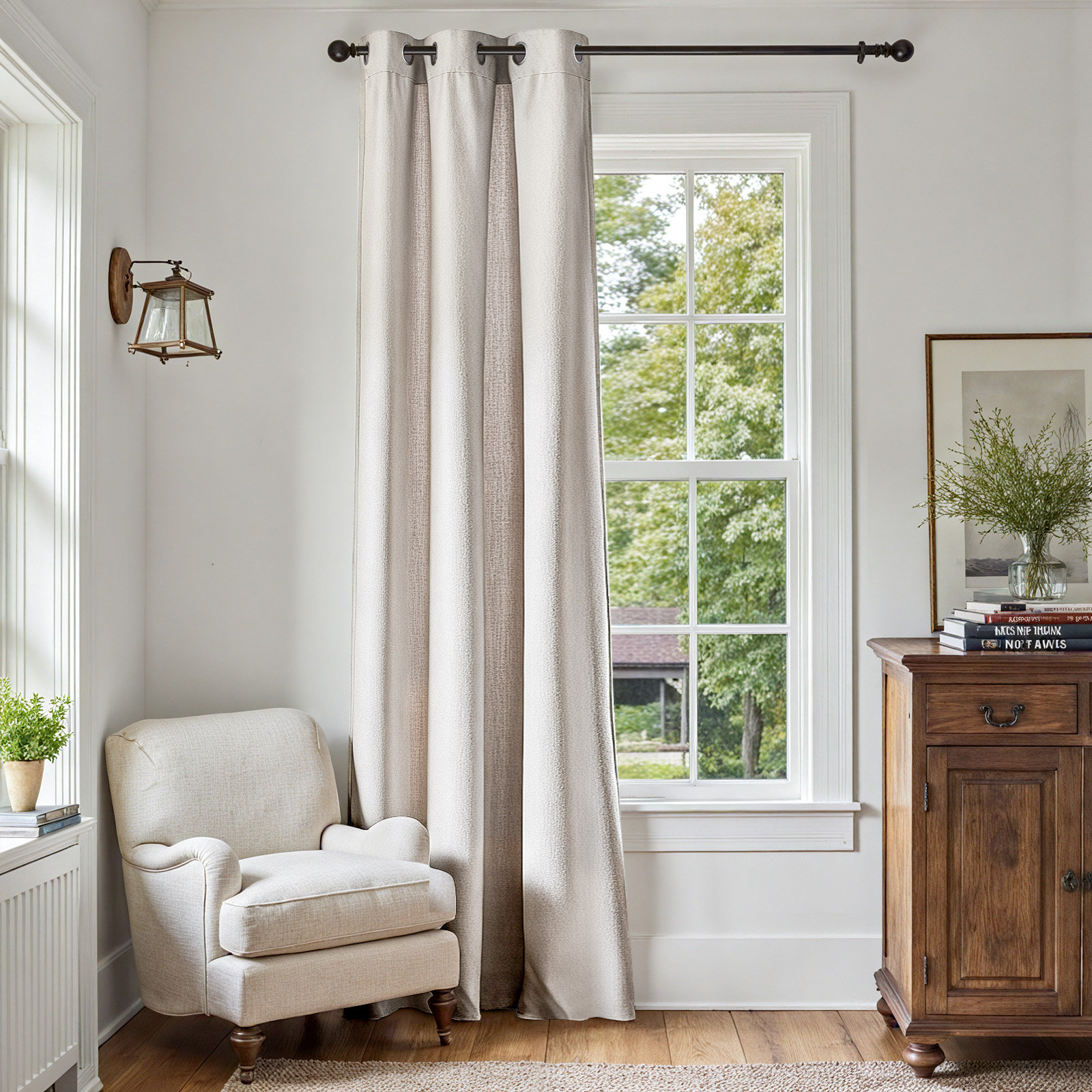 Ebern Designs Textured Blackout Curtain Panel - Thermal Insulated ...