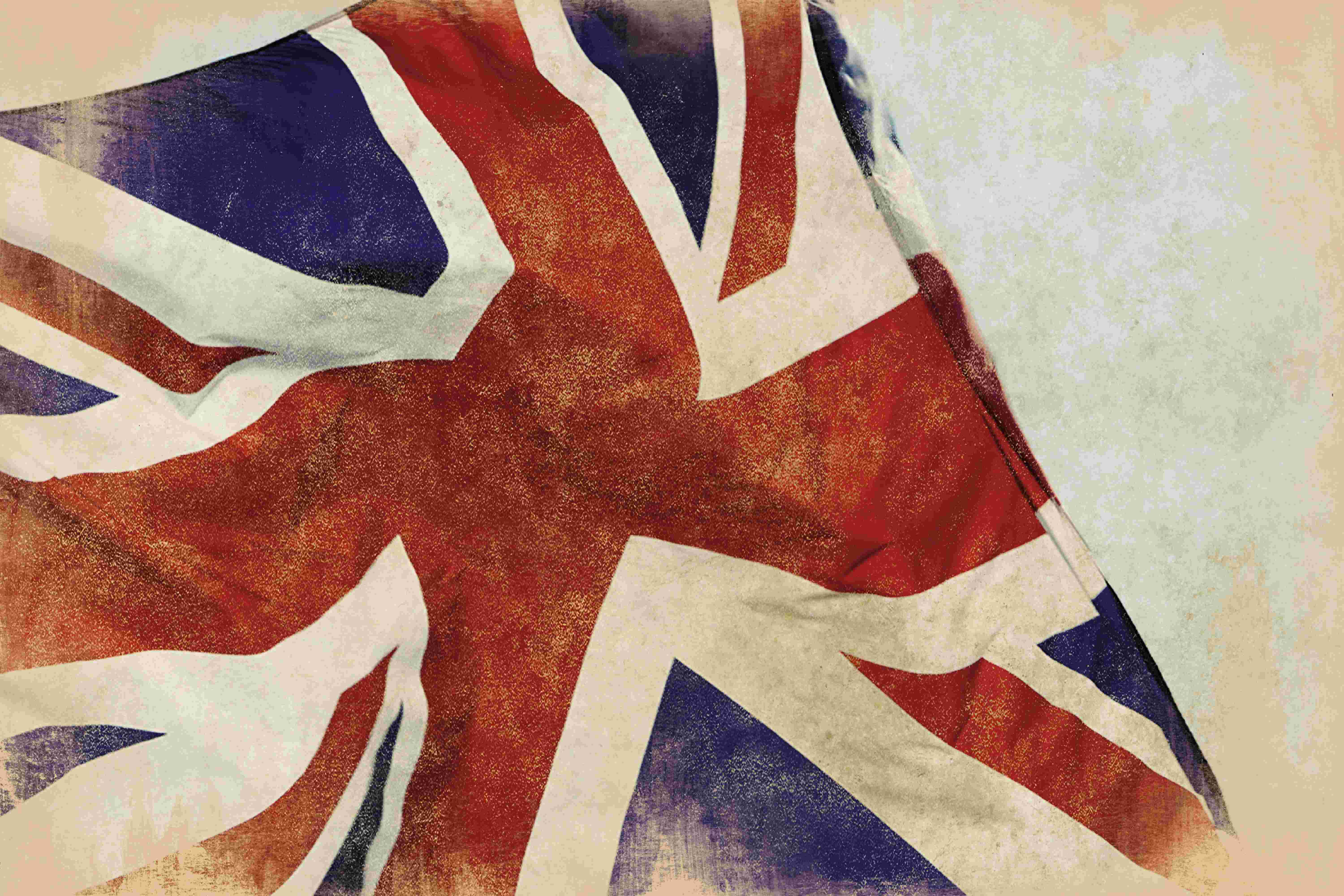 Williston Forge British Flag Flapping Dusty - Wrapped Canvas Graphic ...