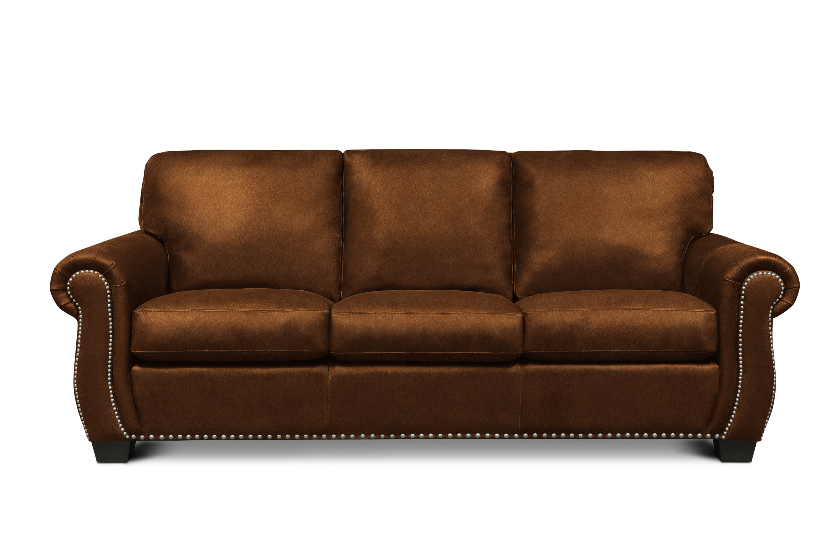 Eleanor Rigby Rafael 93" Genuine Leather Rolled Arm Sofa | Wayfair