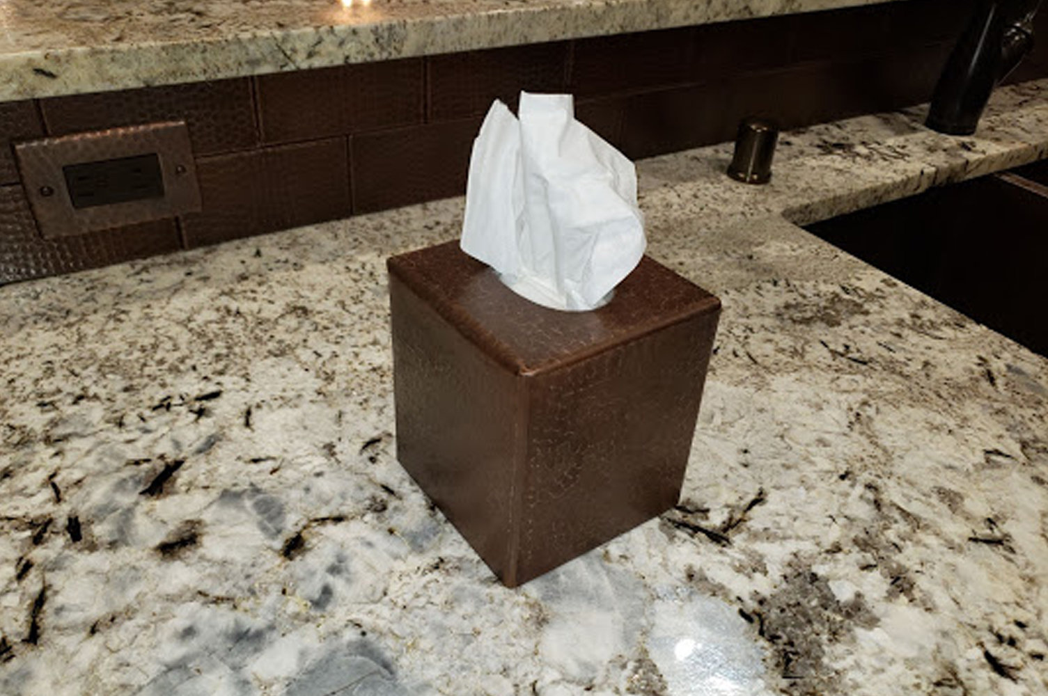 Gracie Oaks Noakes Hand Hammered Copper Tissue Box Cover & Reviews ...