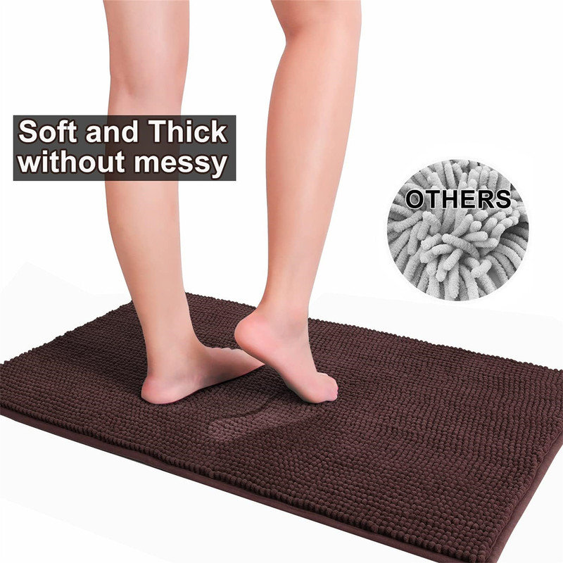 Ebern Designs Brown Bathroom Rugs Sets 3 Piece,Non-Slip Bath Rug | Wayfair