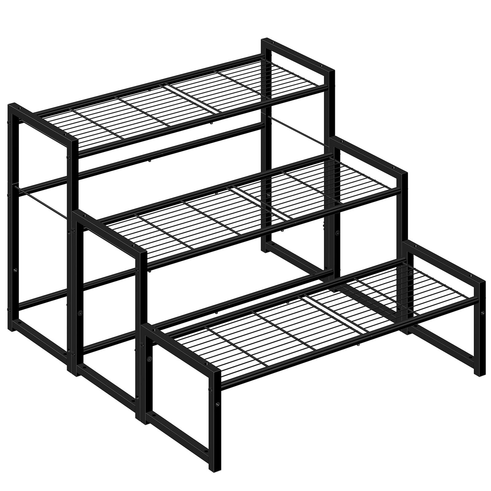 Arlmont & Co. Simple Trending 3-Tier Metal Plant Stand, Black ...