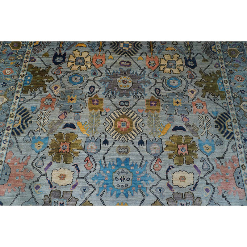 Bokara Rug Co., Inc. High-Quality Hand-Knotted Blue/Brown/Gray Area Rug ...