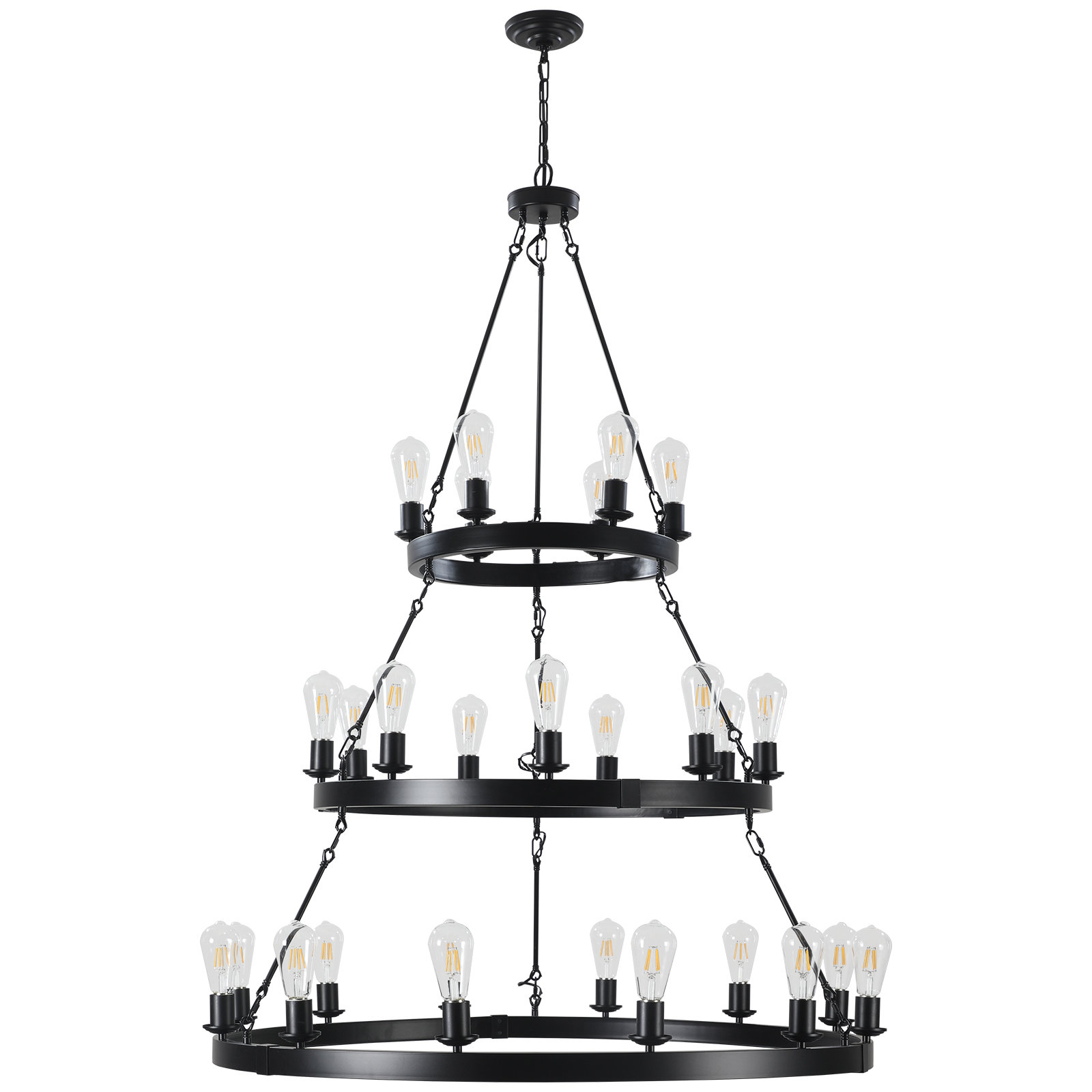 Gracie Oaks Ahmad 3-Layer Pendant Light with Adjustable Hanging Chain (Bulb Not Included) | Wayfair