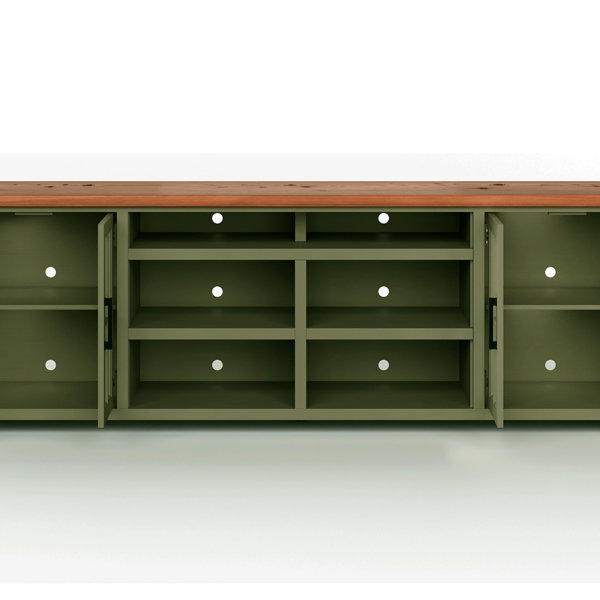 Red Barrel Studio® Home Vineyard 96 Inch TV Stand Console For Tvs Up To ...