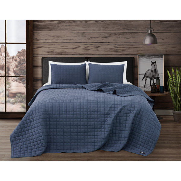Frye Vintage Washed Cotton 3 Piece Quilt Set & Reviews | Wayfair