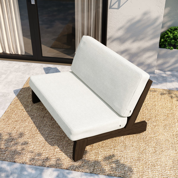 Lark Manor Asharna Outdoor Patio Loveseat with Cushion | Wayfair