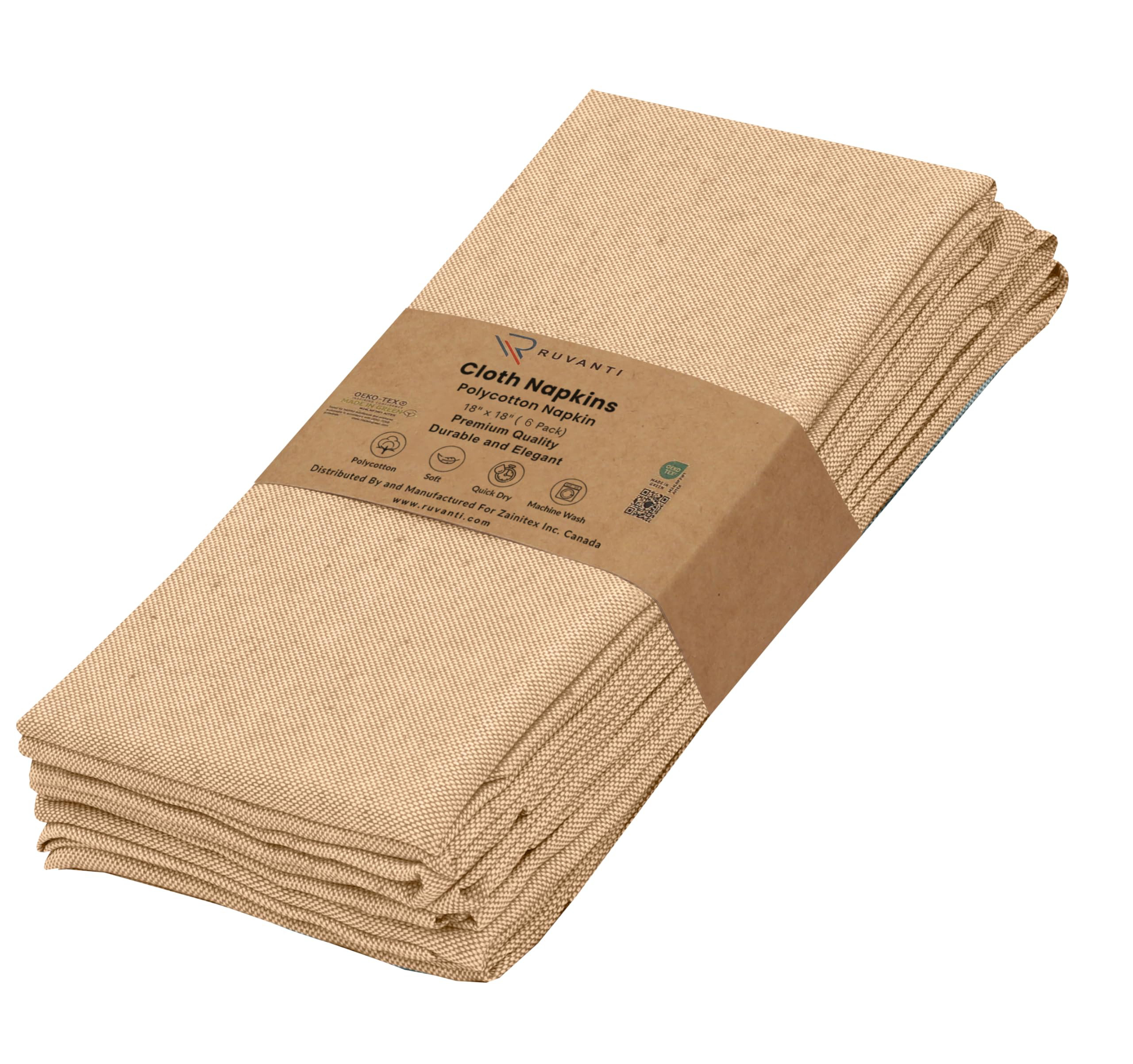 Ophelia & Co. Poly Cotton Square Cloth Napkins Chambray Fabric in ...