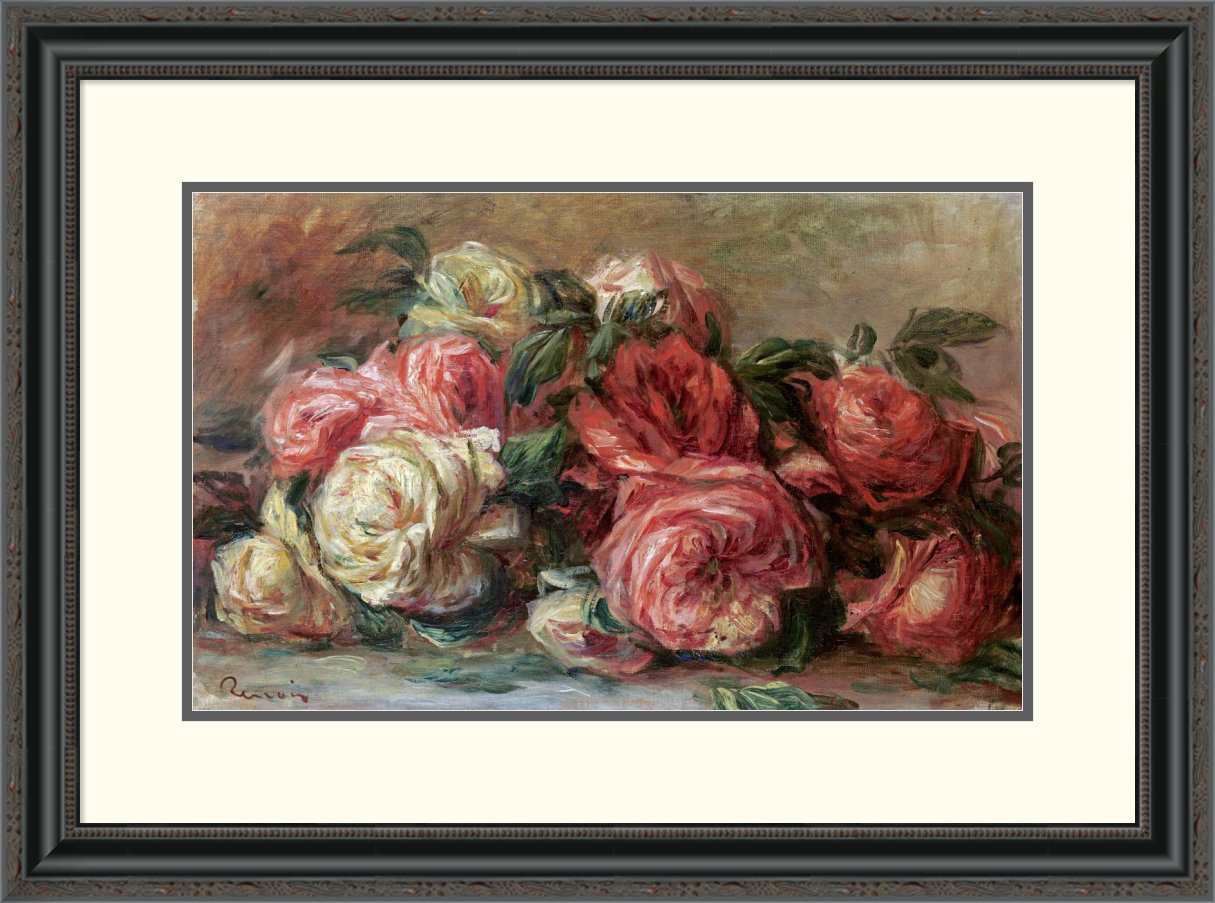 Vault W Artwork 'Discarded Roses' by Pierre-Auguste Renoir Framed ...