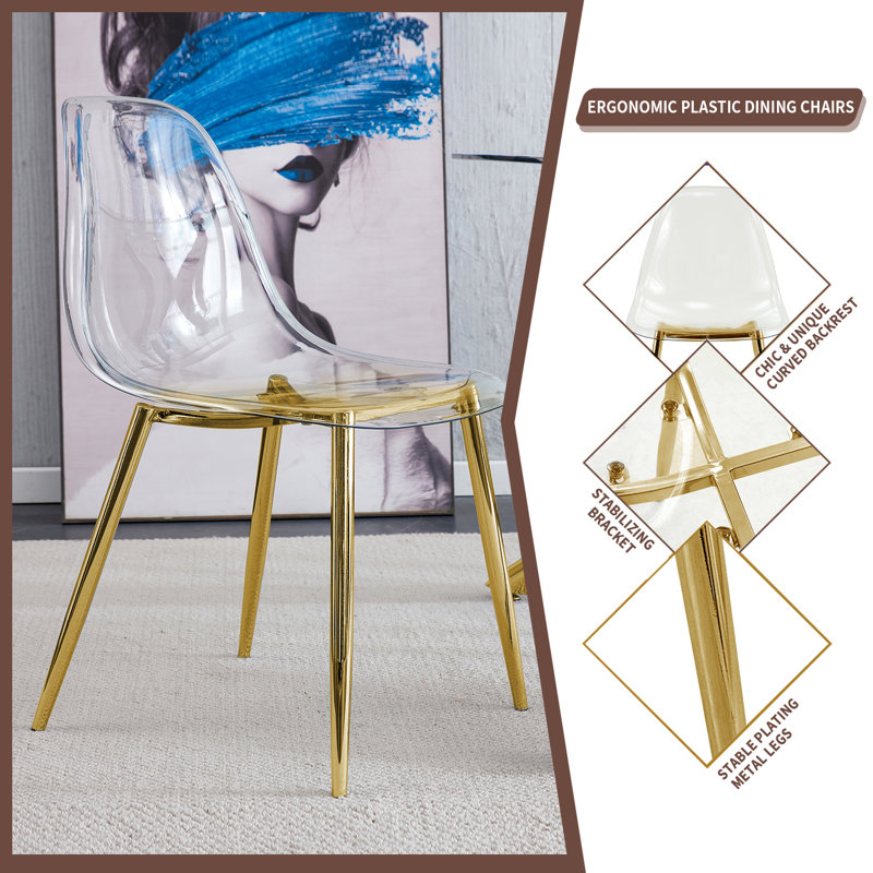 Mercer41 Seaneen Clear Side Chair & Reviews | Wayfair