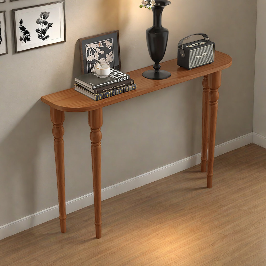 Charlton Home® Modern minimalist solid wood console table | Wayfair