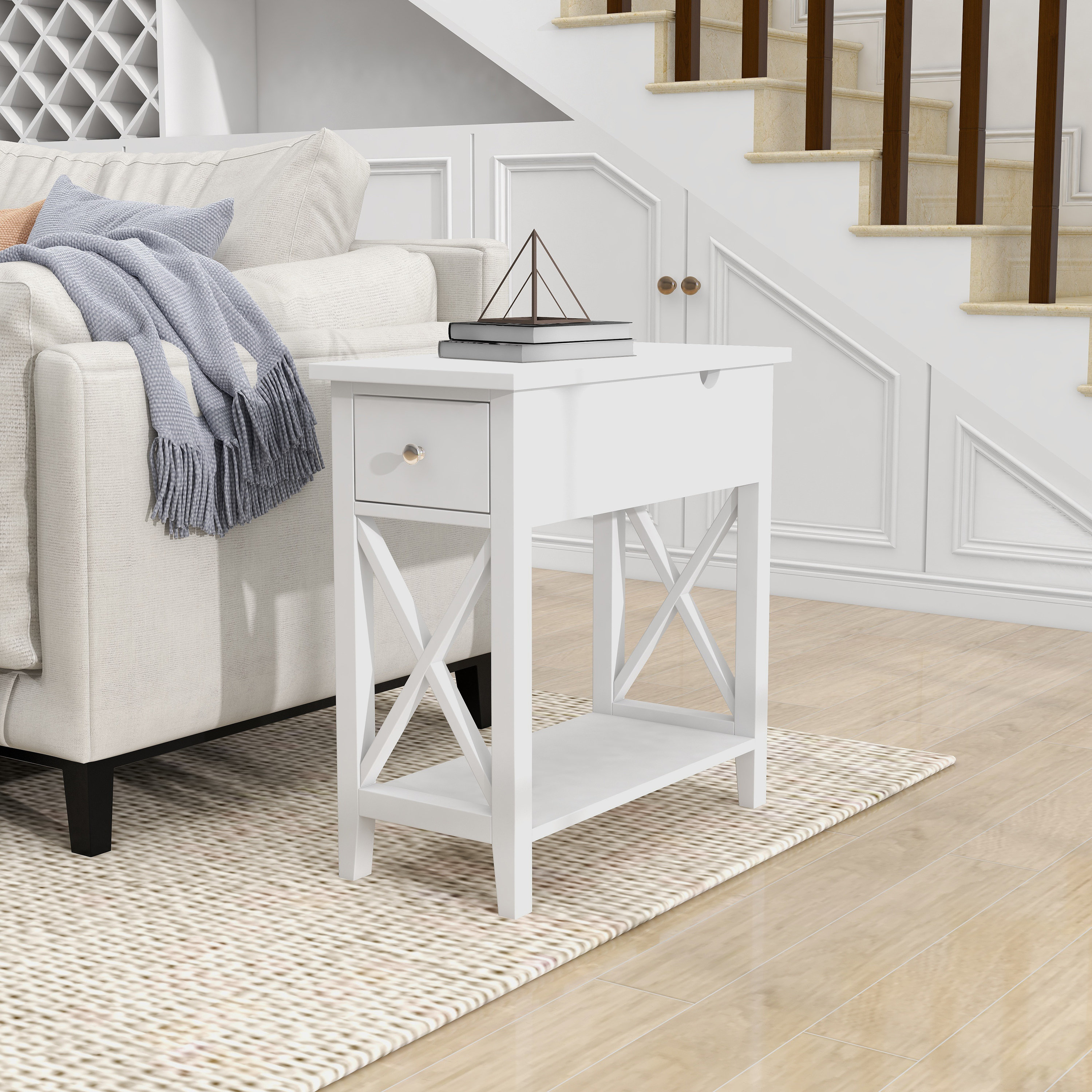 Longshore Tides Mooneyham Tray Top End Table with Storage & Reviews ...