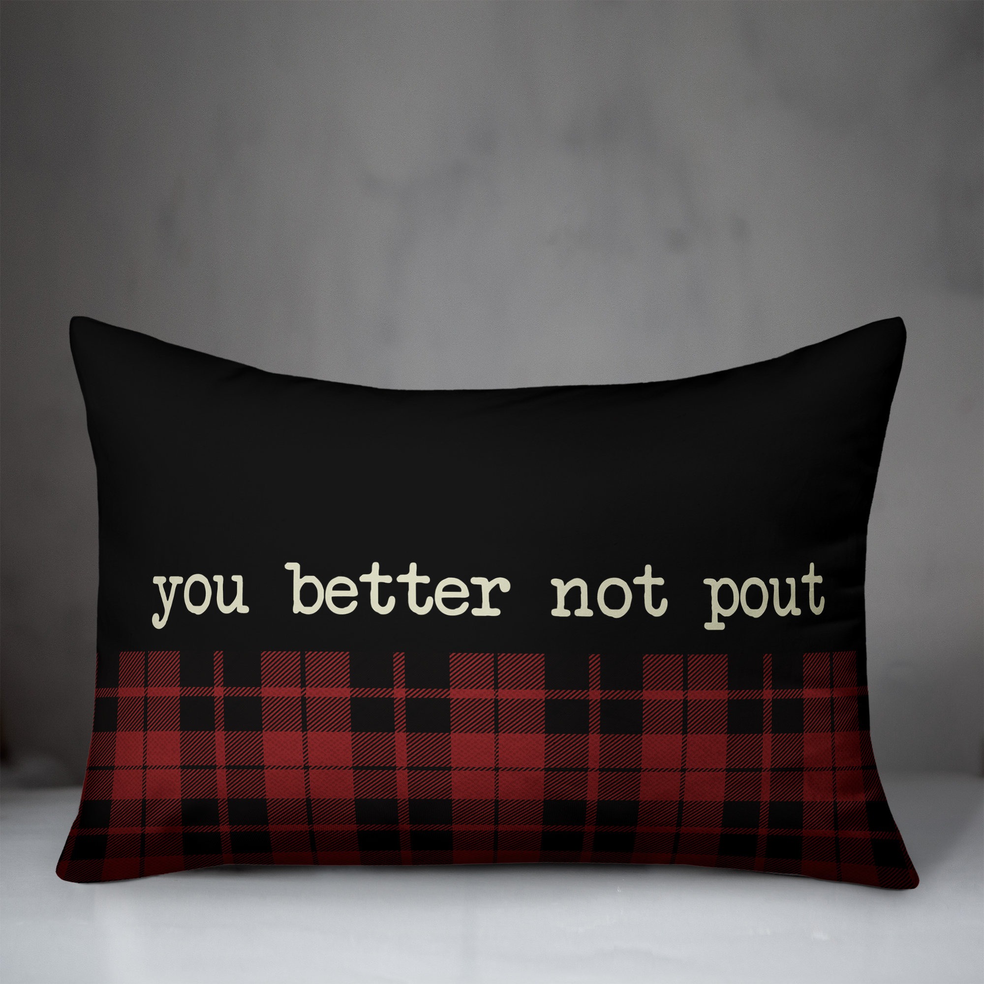 Designs Direct Creative Group You Better Not Pout Plaid Rectangular ...