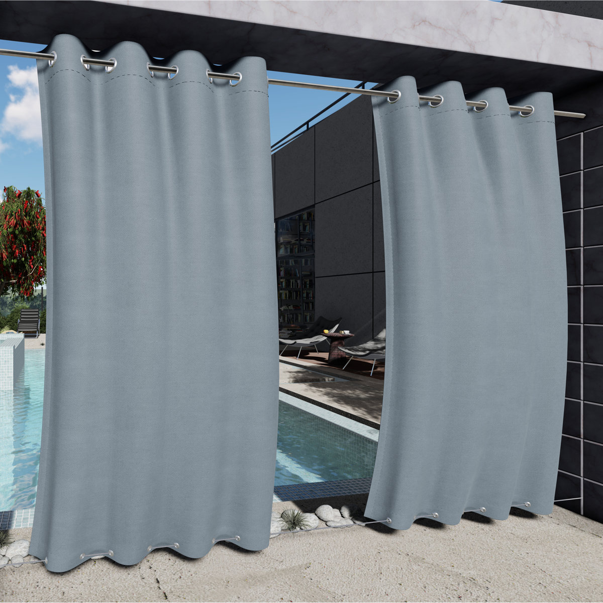 Latitude Run® 52" W Blackout Polyester Single Curtain Panel & Reviews ...