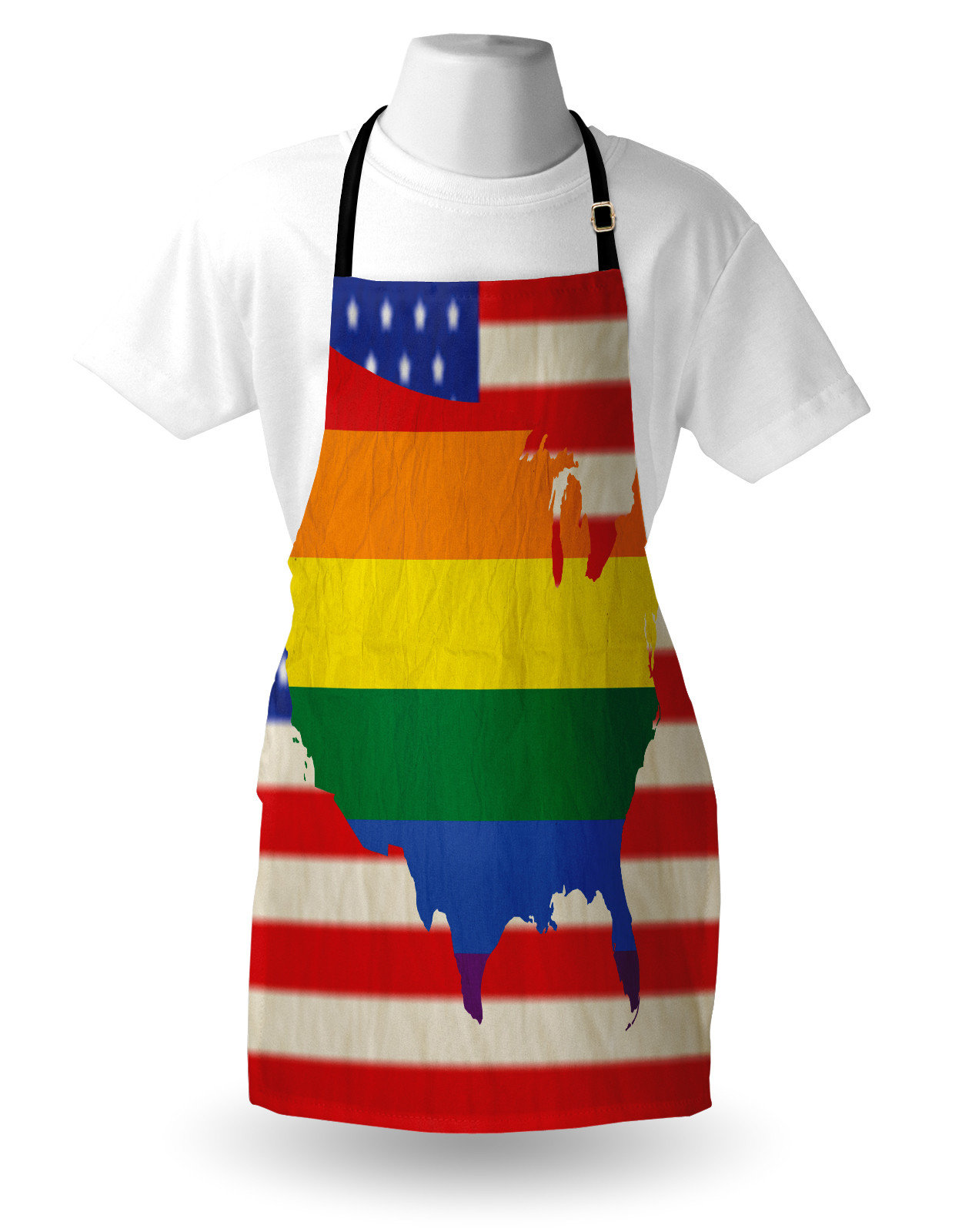 East Urban Home Pride Apron Unisex, USA Flag Gay Rights, Adult Size ...