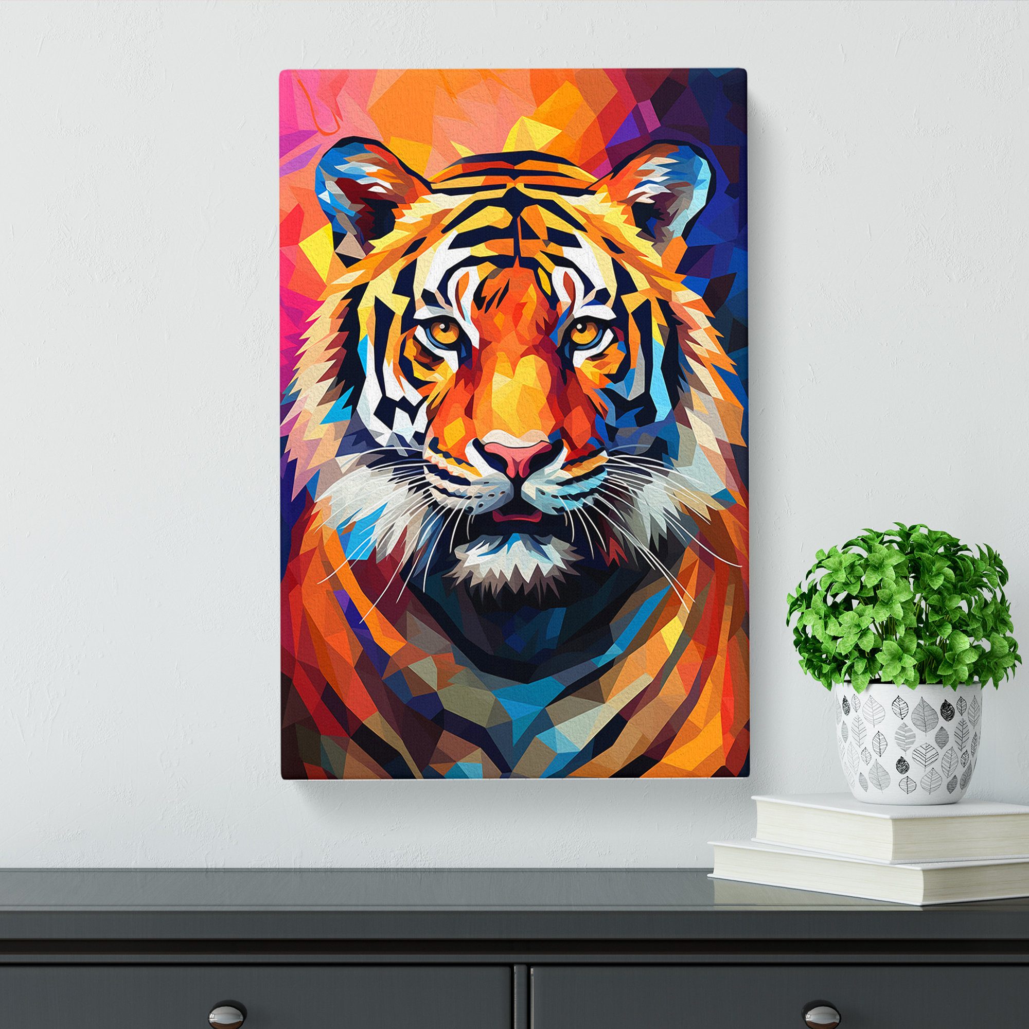 Latitude Vive Tiger Cubism - No Frame Art Prints | Wayfair.co.uk