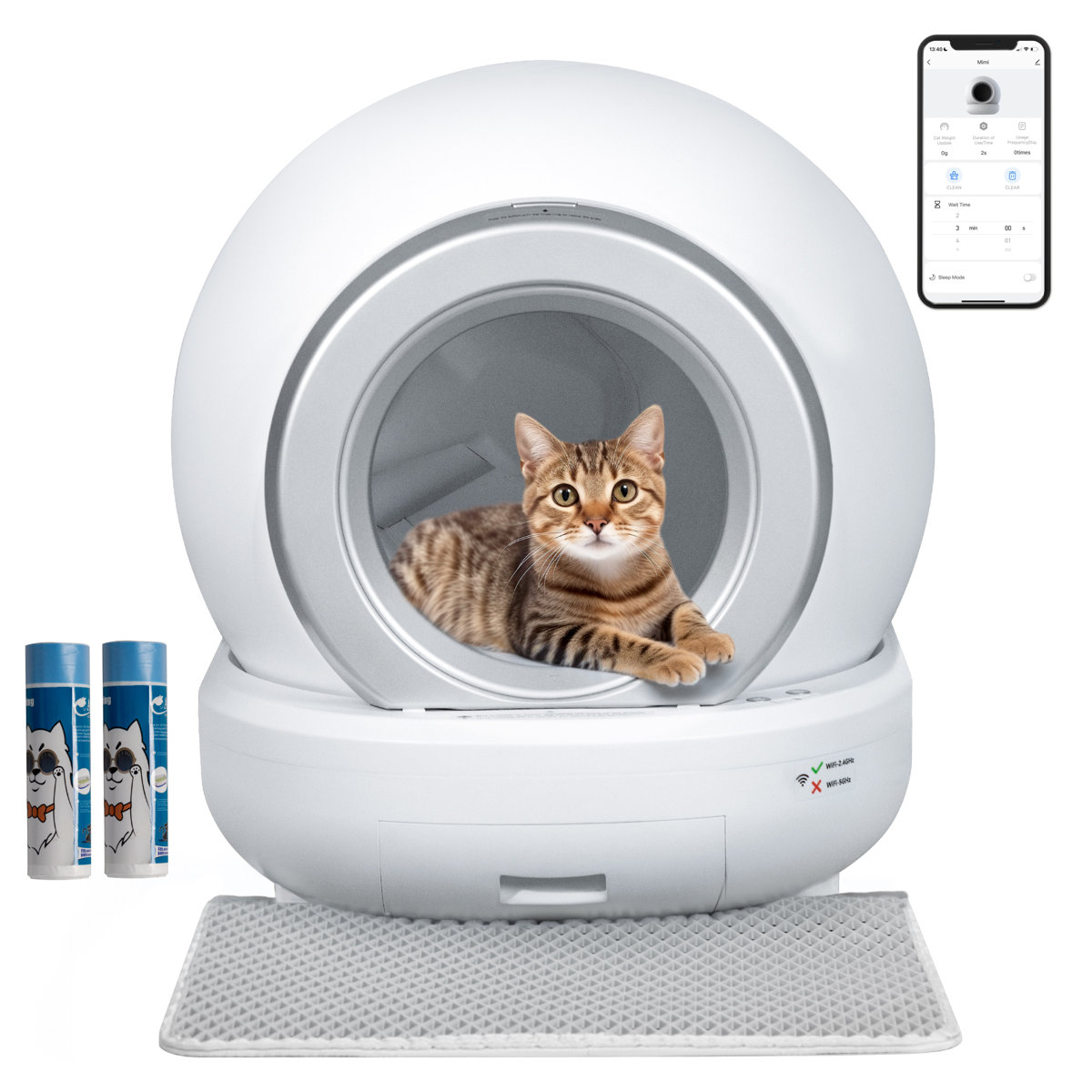 Tucker Murphy Pet™ Automatic Self Cleaning Cat Litter Box With App ...