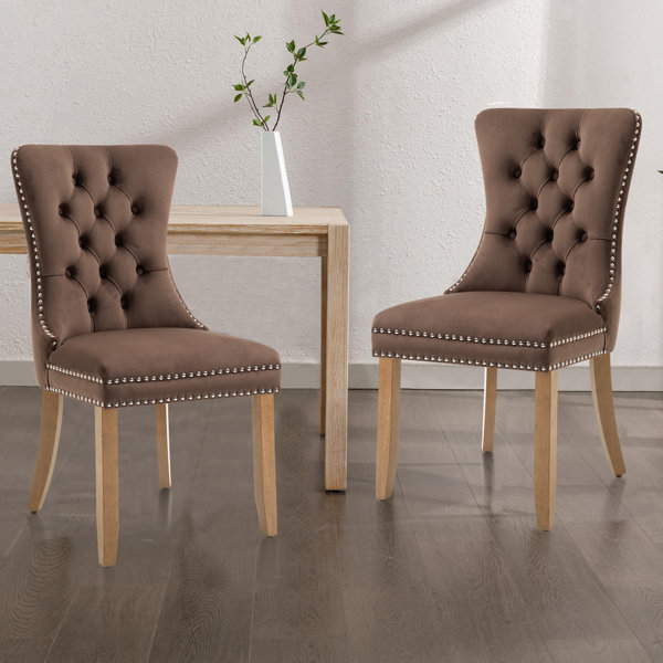 House of Hampton® Jackolyn Tufted Velvet Upholstered Back Parsons Chair ...