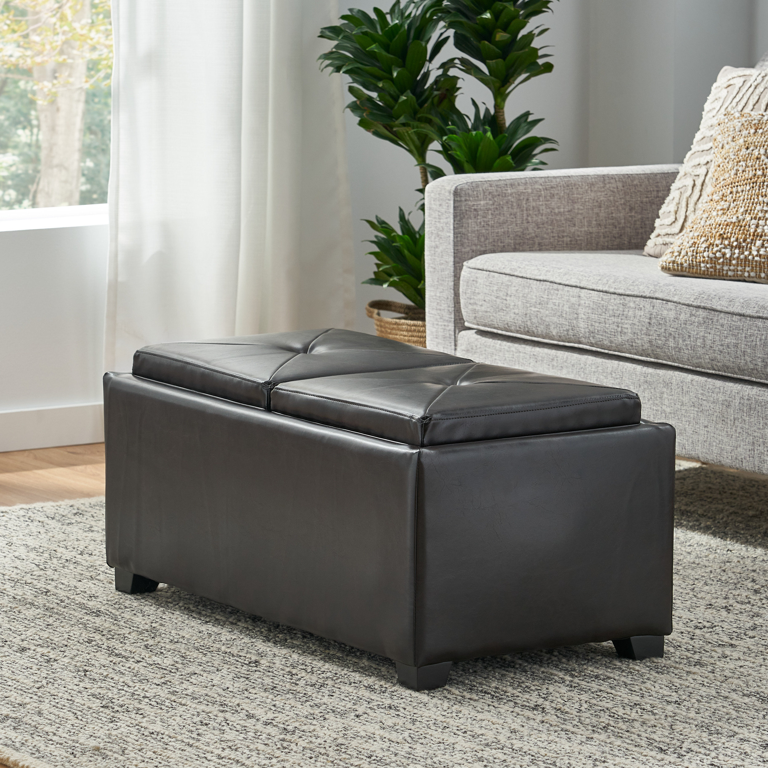 Darby Home Co Allison Contemporary Storage Ottoman & Reviews | Wayfair