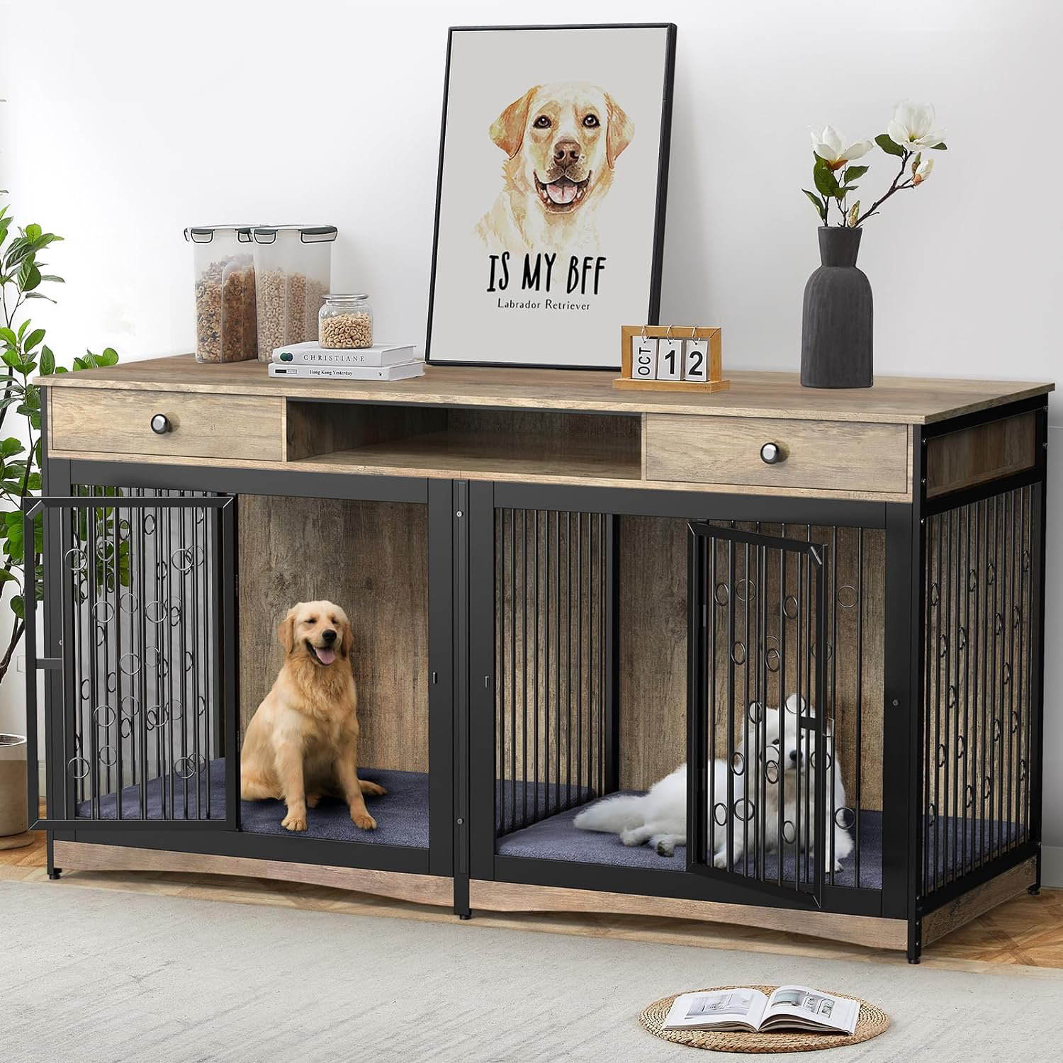 Tucker Murphy Pet™ 70.86'' Dog Crate Furniture Large Breed Tv Stand ...