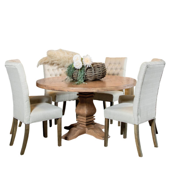 Darby Home Co Rustic Honey 7-Piece Round Dining Table Set | Wayfair