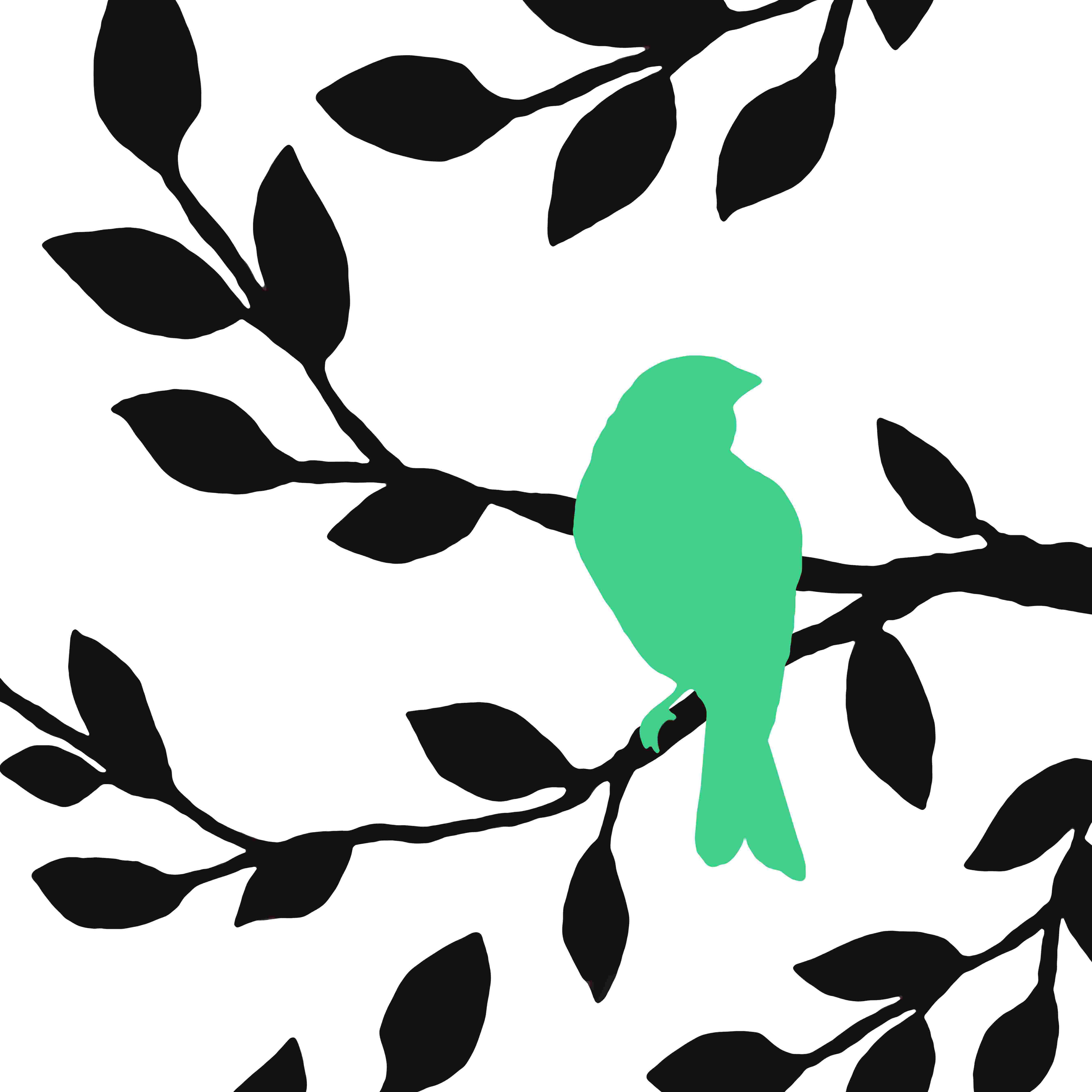 Winston Porter Teal Bird - Wrapped Canvas Graphic Art | Wayfair