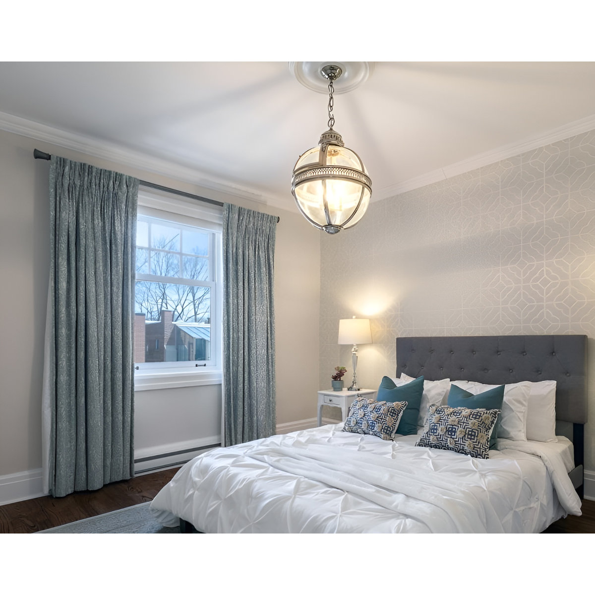 Breakwater Bay Overbey 18 - Inch Three Bulbs Glass Globe Dimmable ...