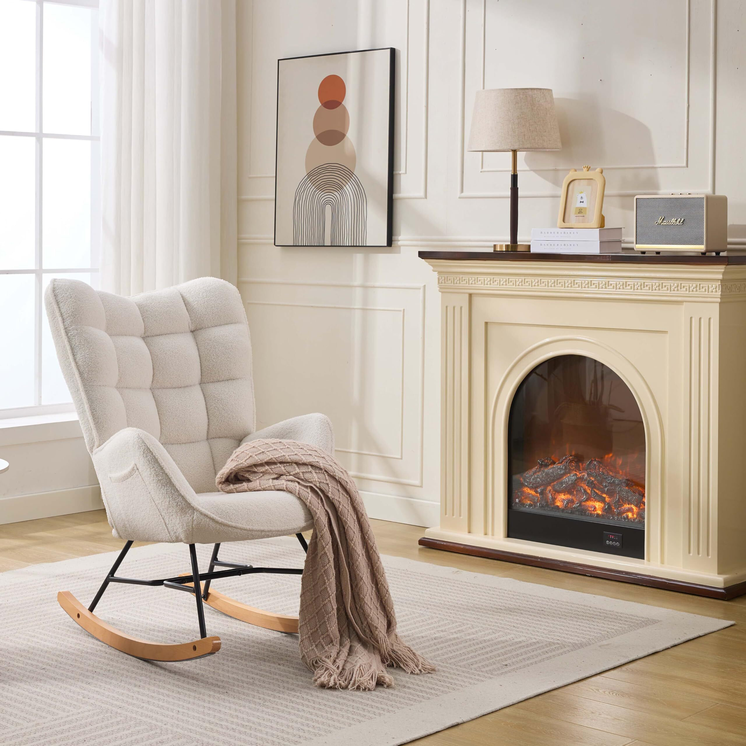 George Oliver Teddy Fabric 1 - Teddy Rocking Armchair - Wayfair Canada
