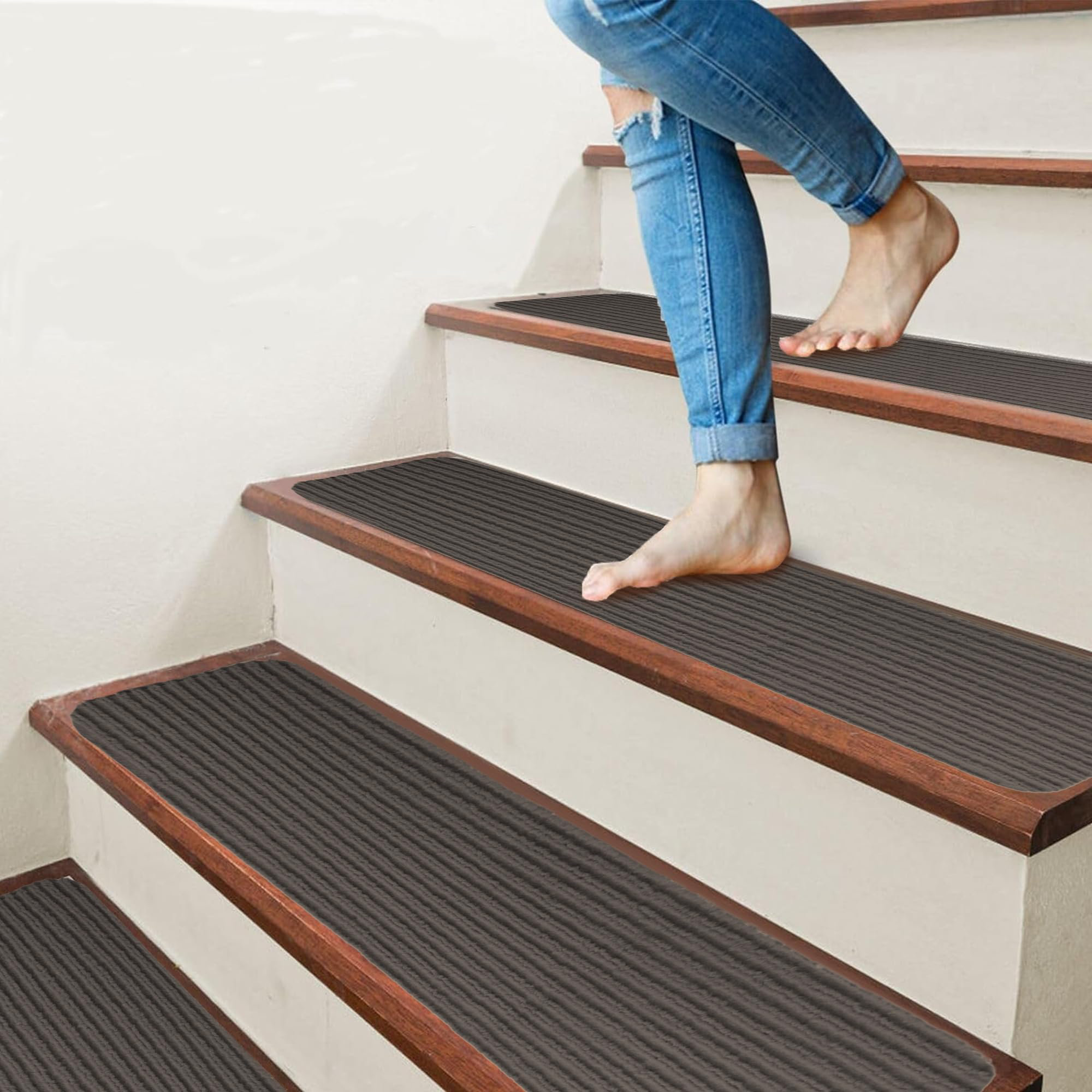 Latitude Run® Non-Slip Carpet Stair Treads For Wooden Steps, 15Pcs ...