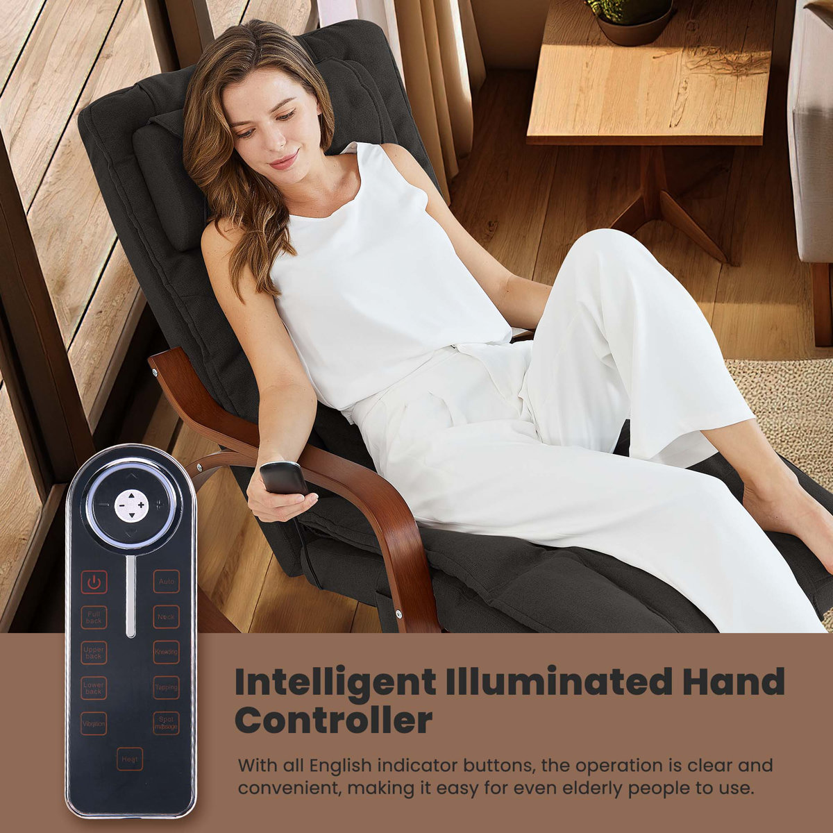 Isabelle & Max™ Alce 2-In-1 Shiatsu Back Massager and Rocking Chair ...