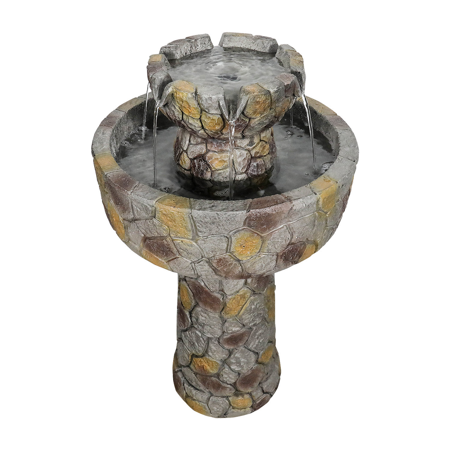 Wrought Studio™ 25.7in H Garden Water Fountain - Outdoor Bird Bath ...