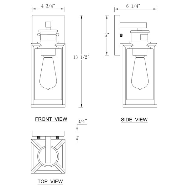 Trent Austin Design® Mullaney 1 - Bulb Outdoor Wall Lantern | Wayfair