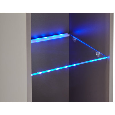 Wade Logan Kedzie Wall Mounted Display Cabinet with Lighting & Reviews ...