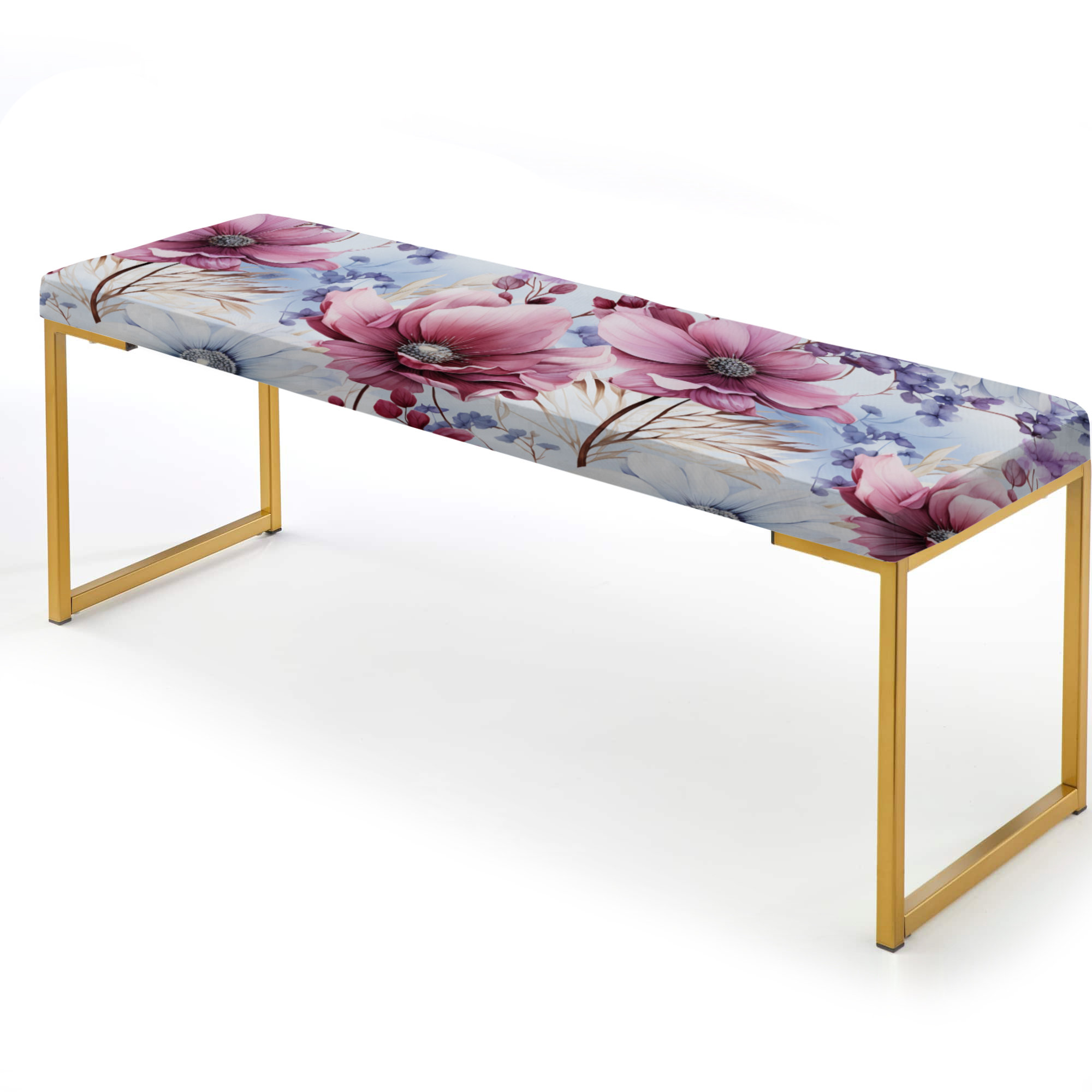 Design Art Pink And Purple Wildflower Paradise - Floral Upholstered ...