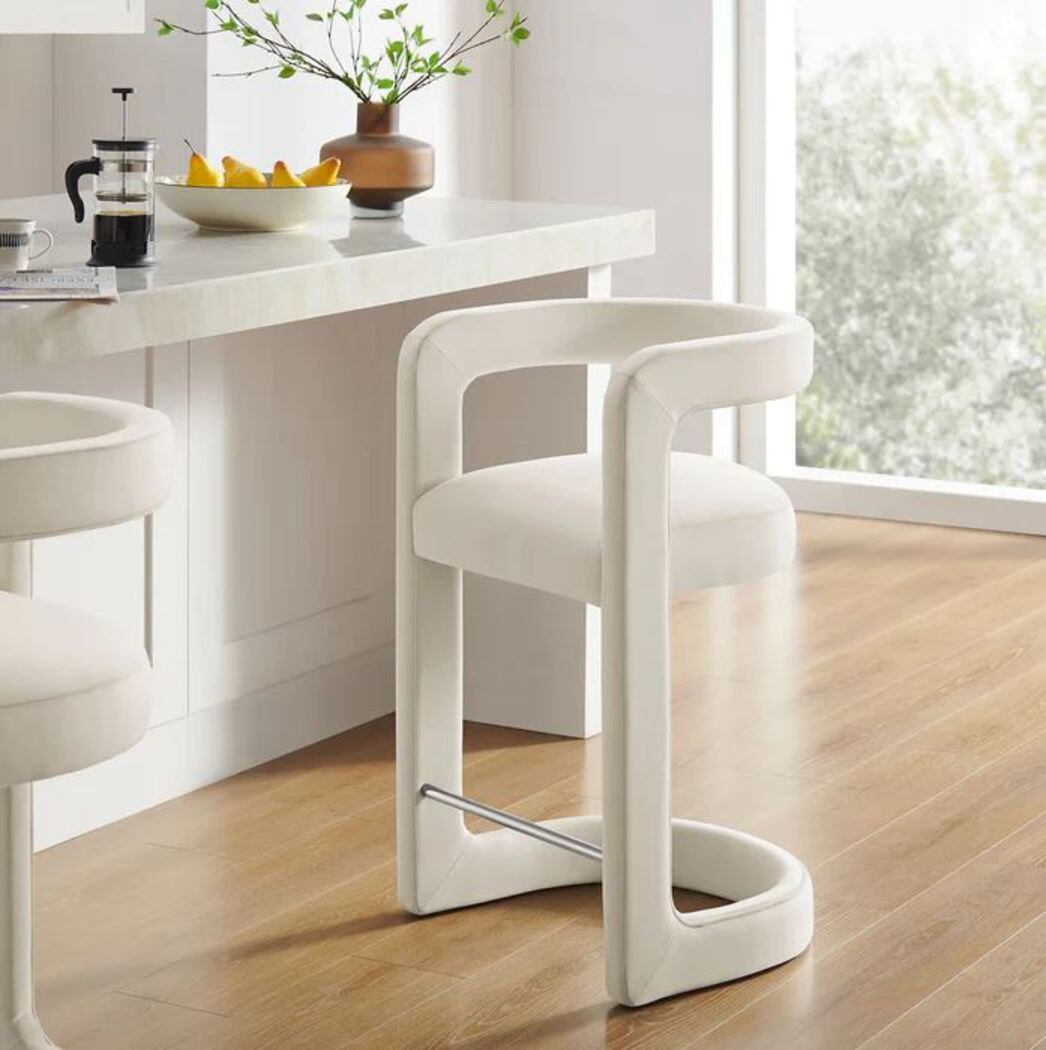 Hokku Designs Elise Velvet Counter Stool | Wayfair