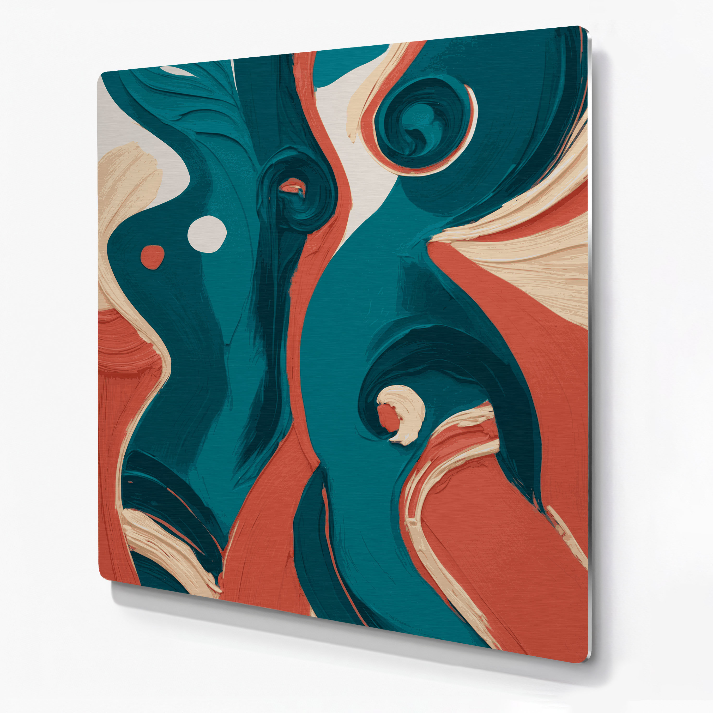 Ivy Bronx Abstract Figurative 79 Green Metal Wall Art | Wayfair
