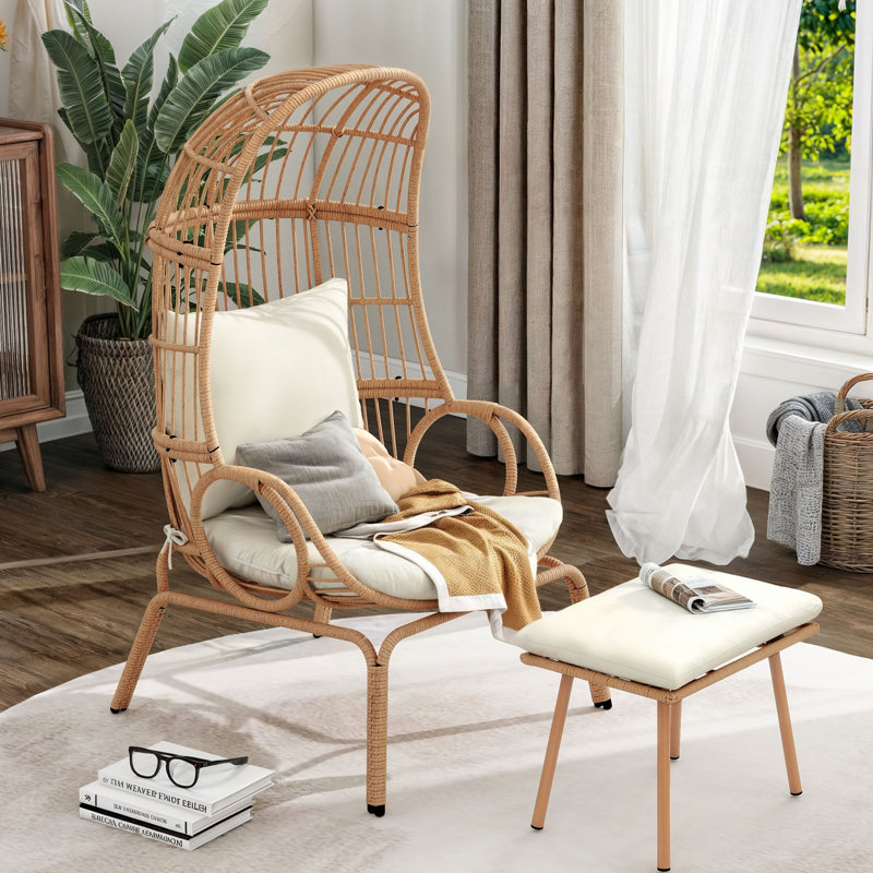 Bay Isle Home™ Patio Chair with Ottoman & Reviews | Wayfair