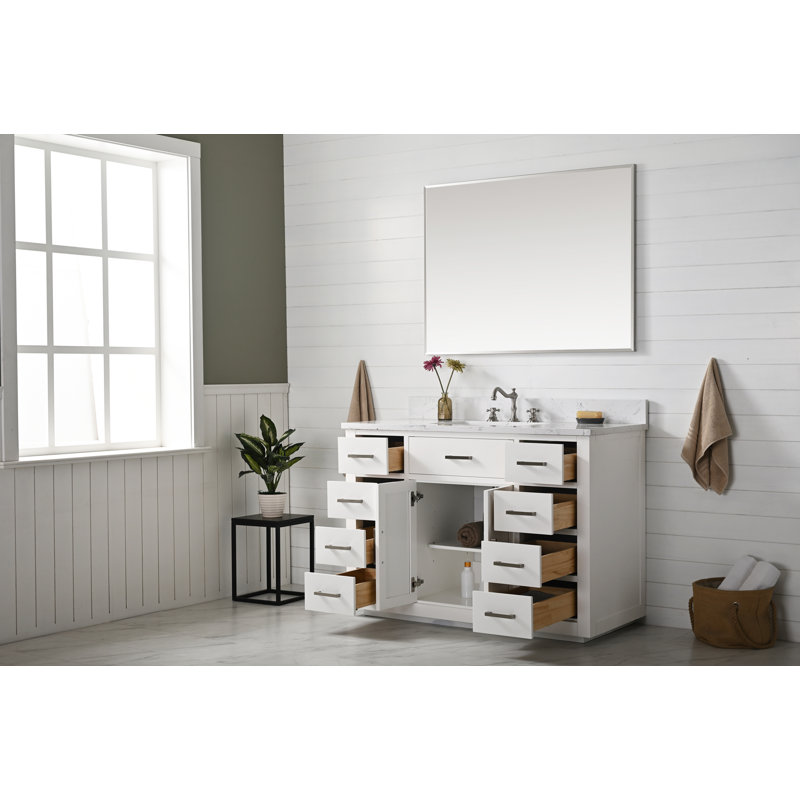 Sand & Stable Ingalls 48'' Single Bathroom Vanity with Quartz Top ...