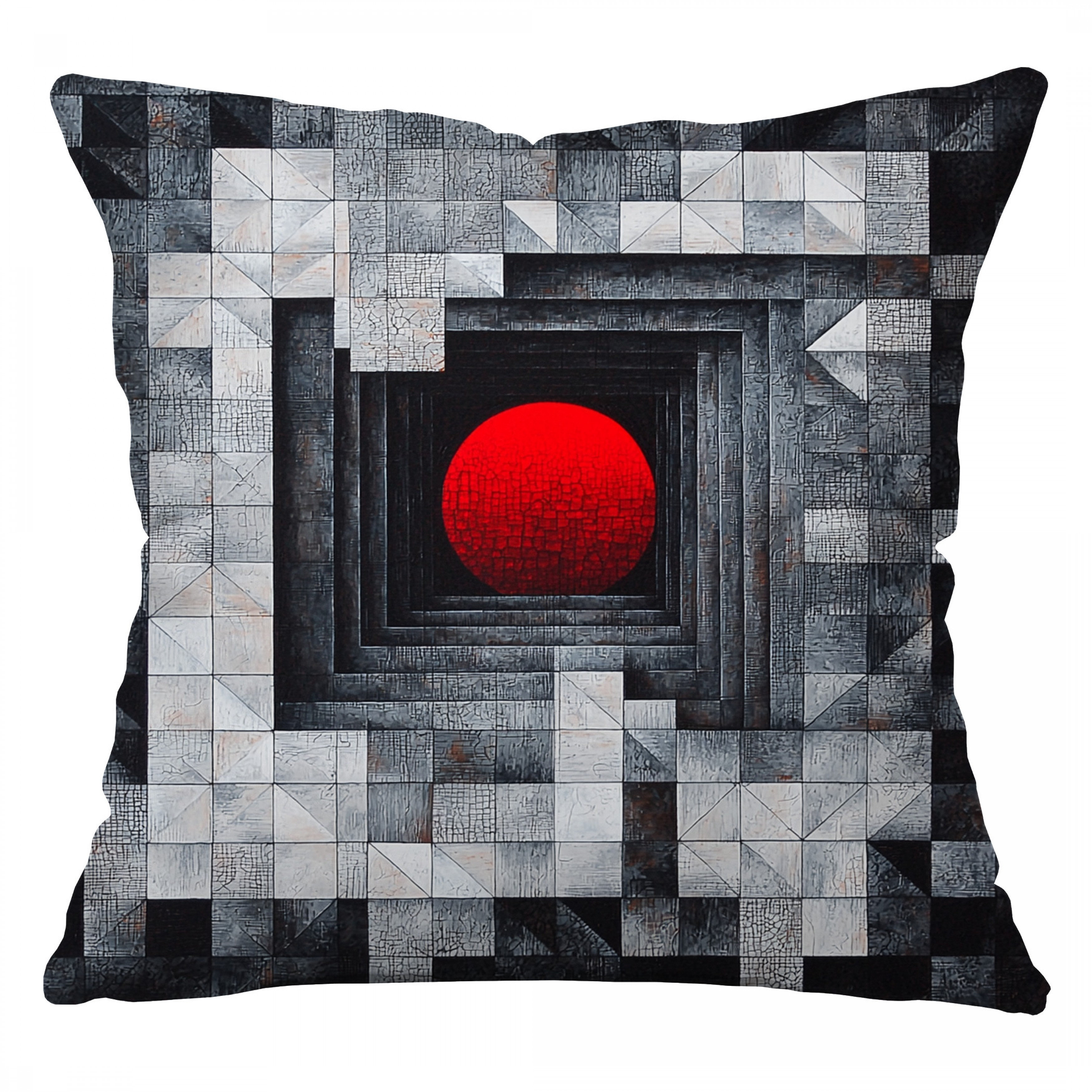 VisionDecor Abstract Cube Throw Pillow, Optical Cotton Twill Pillows ...