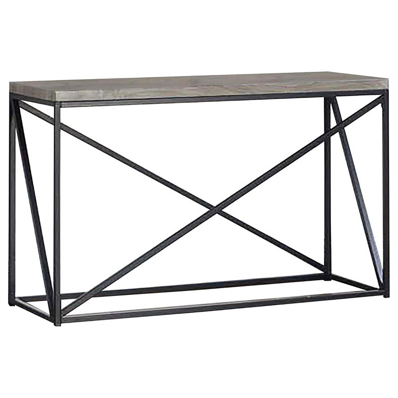 17 Stories Grey And Black Rectangular Sofa Table | Wayfair