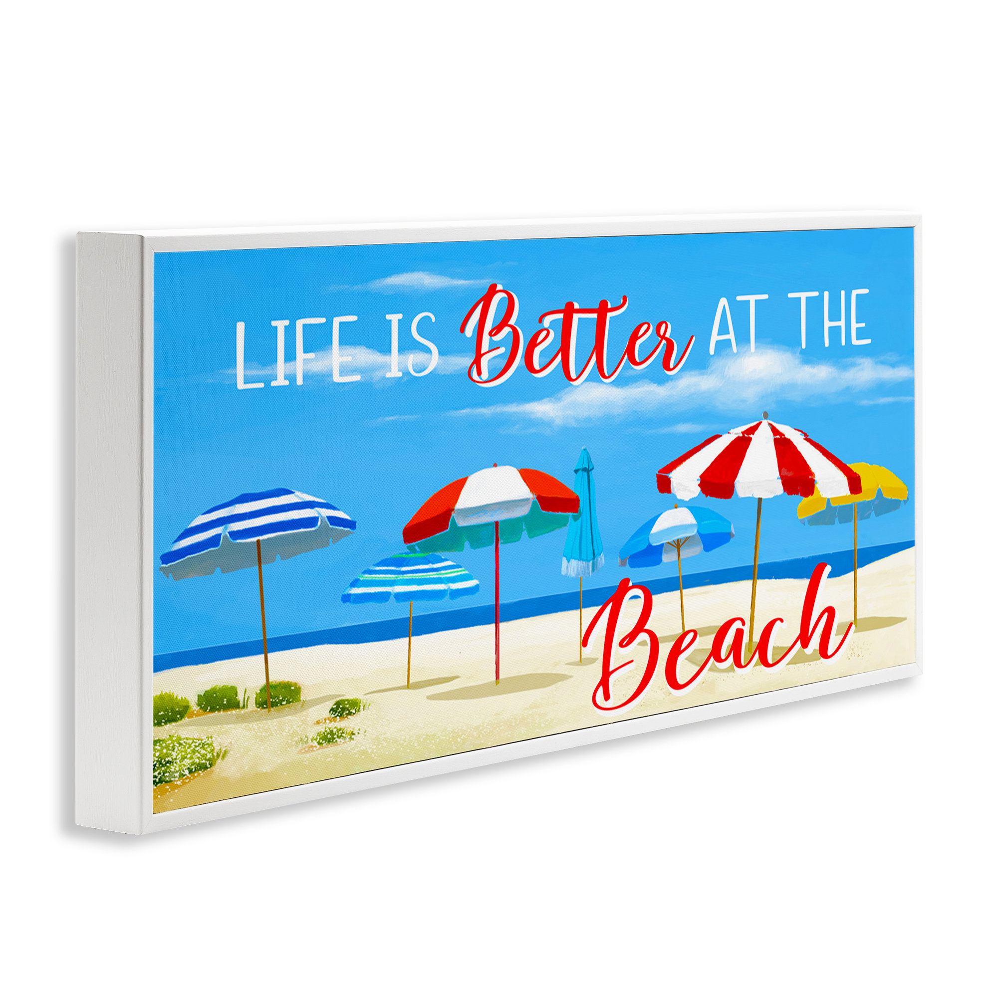 Highland Dunes Better At Beach Scene Framed Giclee Art by Lucca ...
